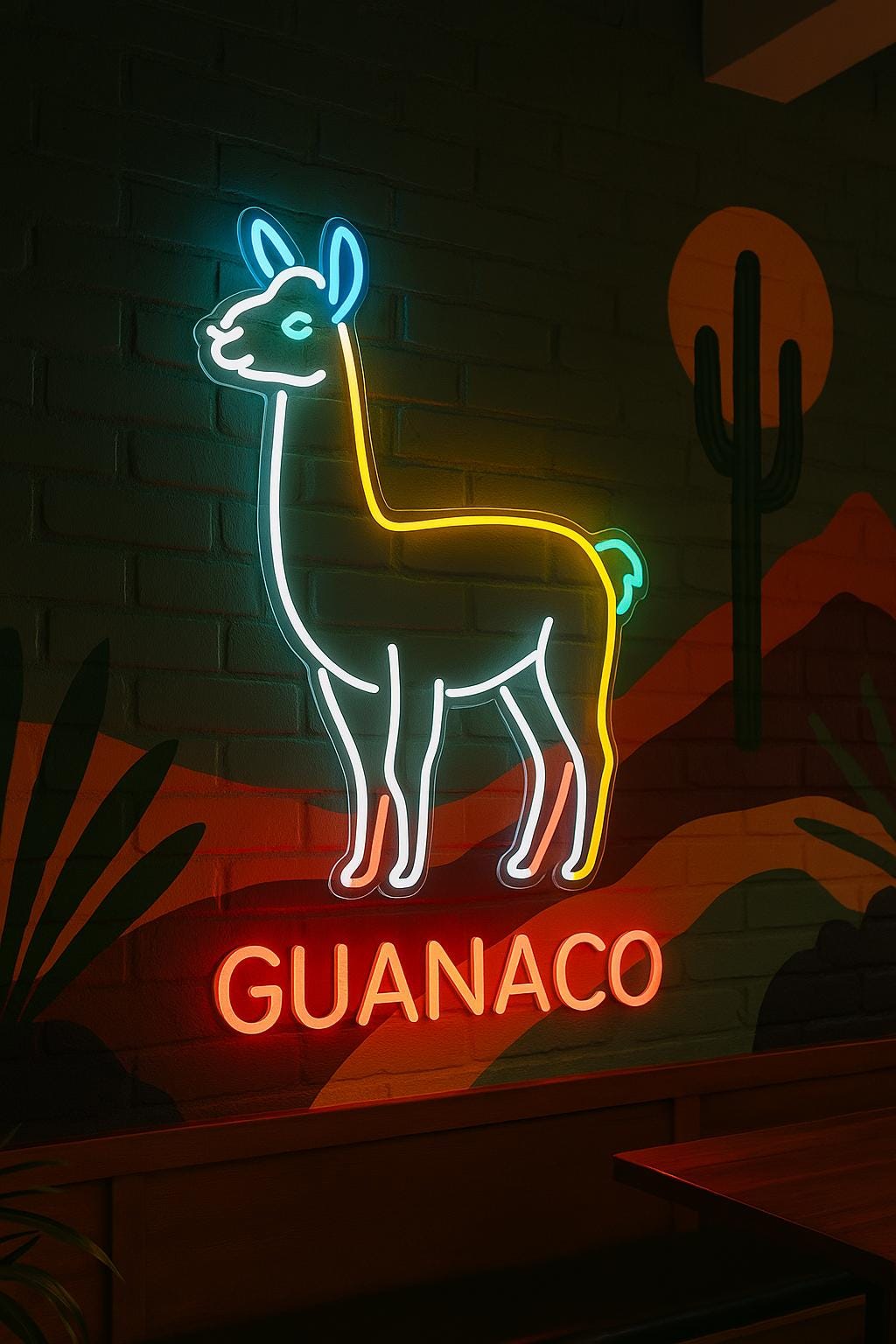 Custom Animal Neon Sign. Llama, Alpaca, Camel, Vicuña, Guanaco, Donkey ...