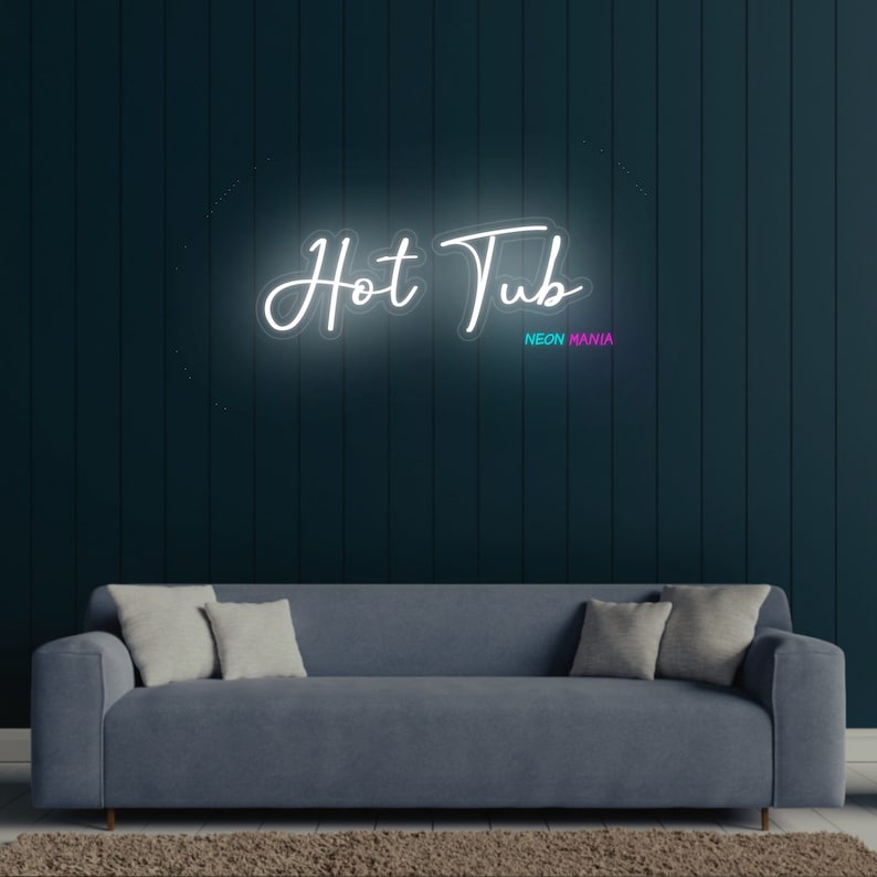 Hot Tub Neon Sign, Hot Tub Led Light, Custom Neon Light Sign, Garden ...