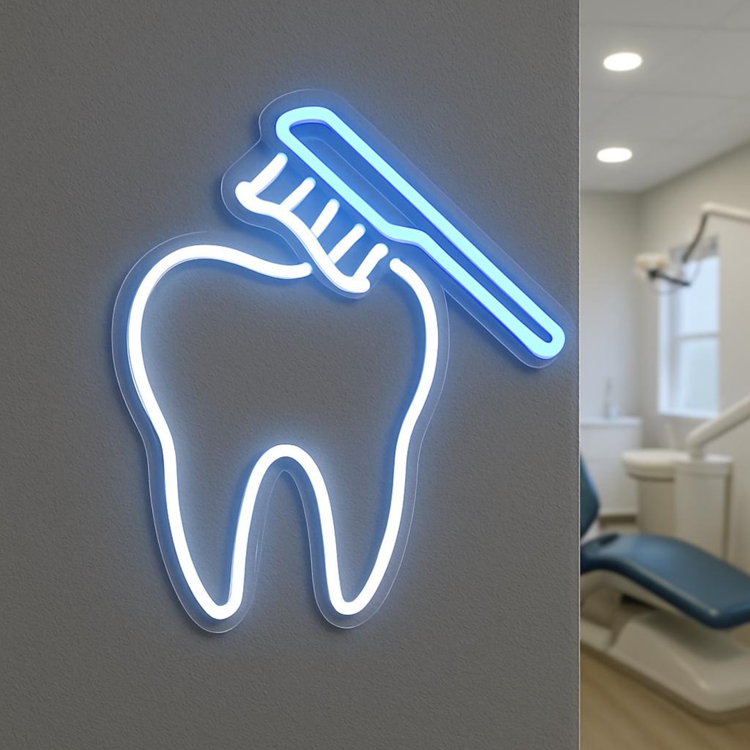 Dentistry Neon Sign. Teeth Cleaning LED Sign. Dental Hygiene Led Light ...