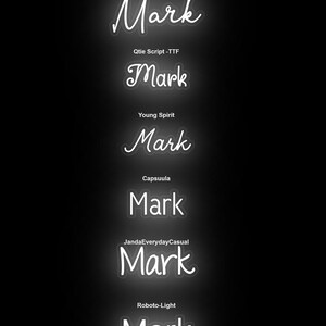 Mark Name Neon Sign Mark Led Neon Sign Custom Name Neon - Etsy