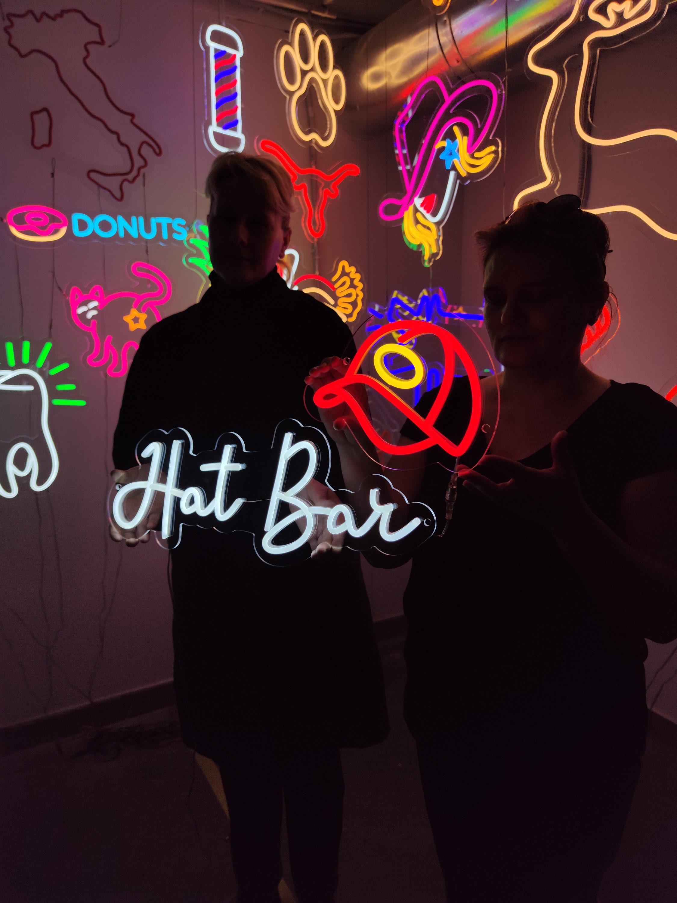 Hat Bar Neon Sign, Custom Bar Led Decor, Cap Light Sign, Custom ...