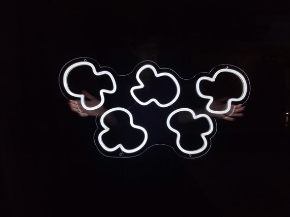 Popcorn Kernels Neon Sign Popcorn Led Sign Movie Time Led - Etsy