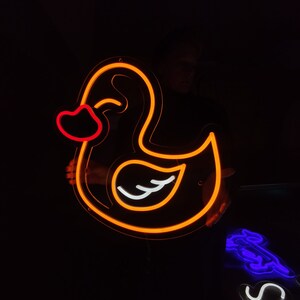 Duck Neon Sign, Kids Room Decor, Rubber Duck - Led Light Sign, Custom ...