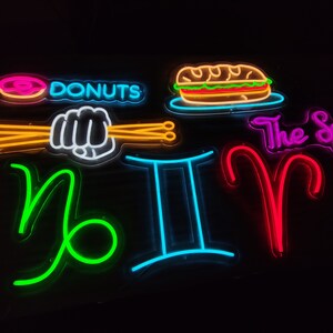 Gemini Zodiac Symbol Neon Sign, Zodiac Sign Led Light, the Twins Neon ...