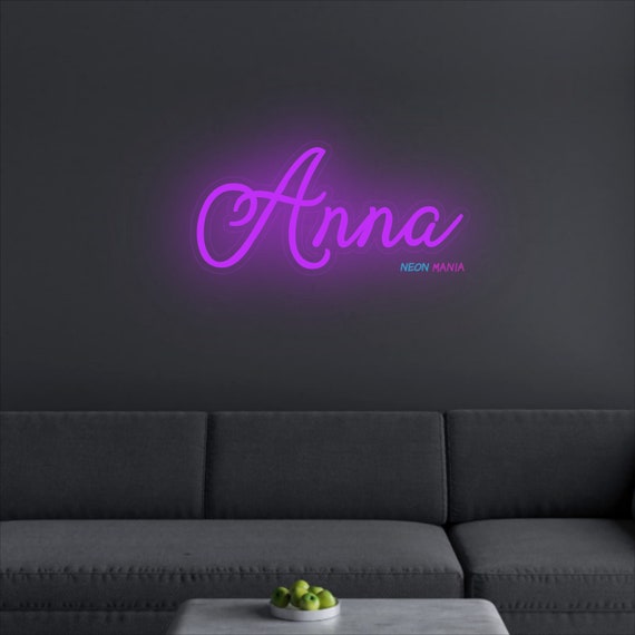 Anna Name Neon Sign Anna Led Neon Sign Custom Name Neon | Etsy