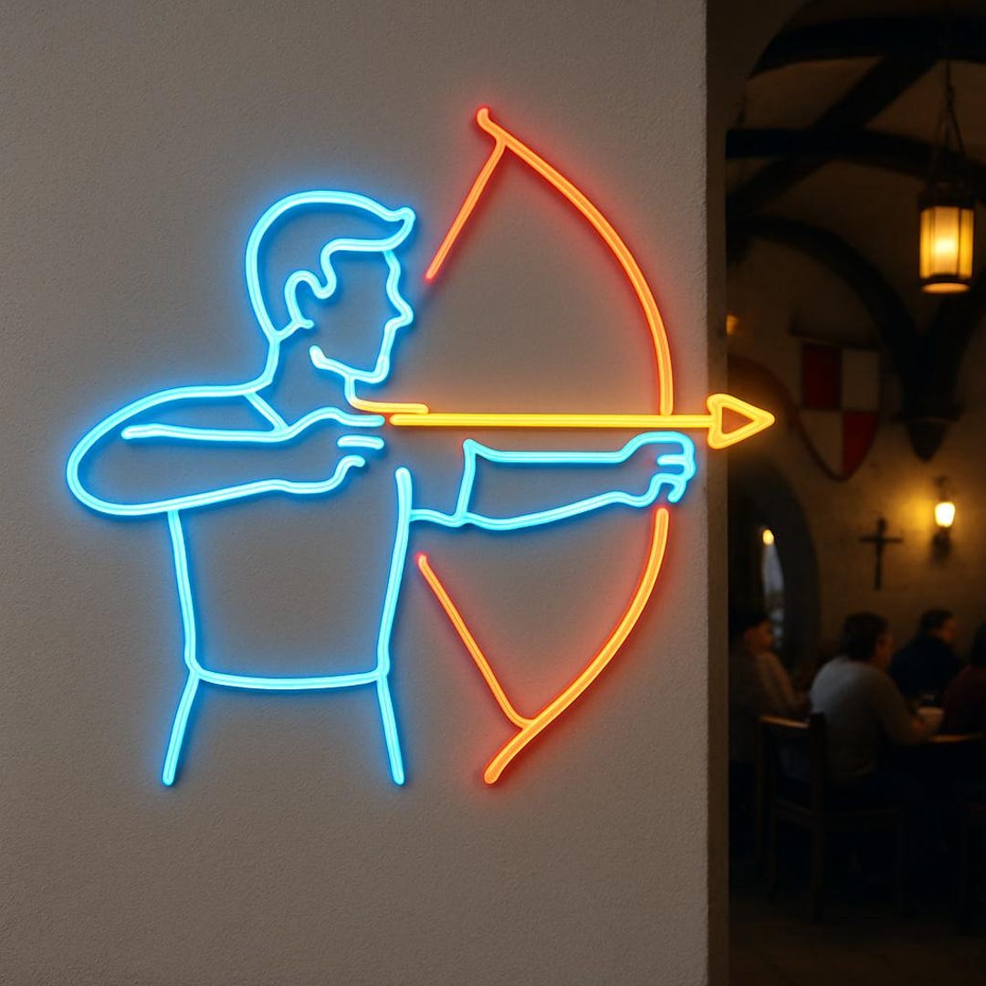Archer Neon Sign. Sports Complexes Light. Shooting and Archery Clubs ...