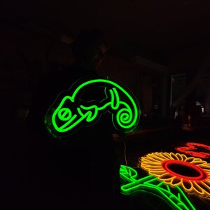 Сhameleon Neon Sign Multicolor Chameleon Led Neon Sign - Etsy