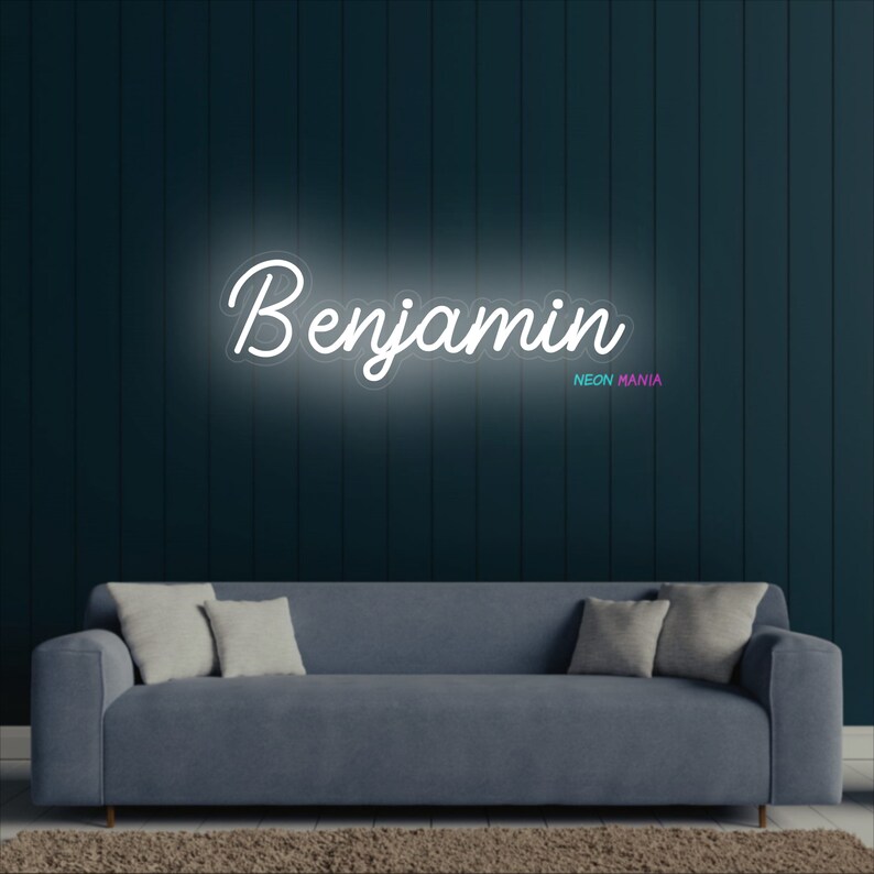 Benjamin Name Neon Sign Benjamin Led Neon Sign Custom Name - Etsy