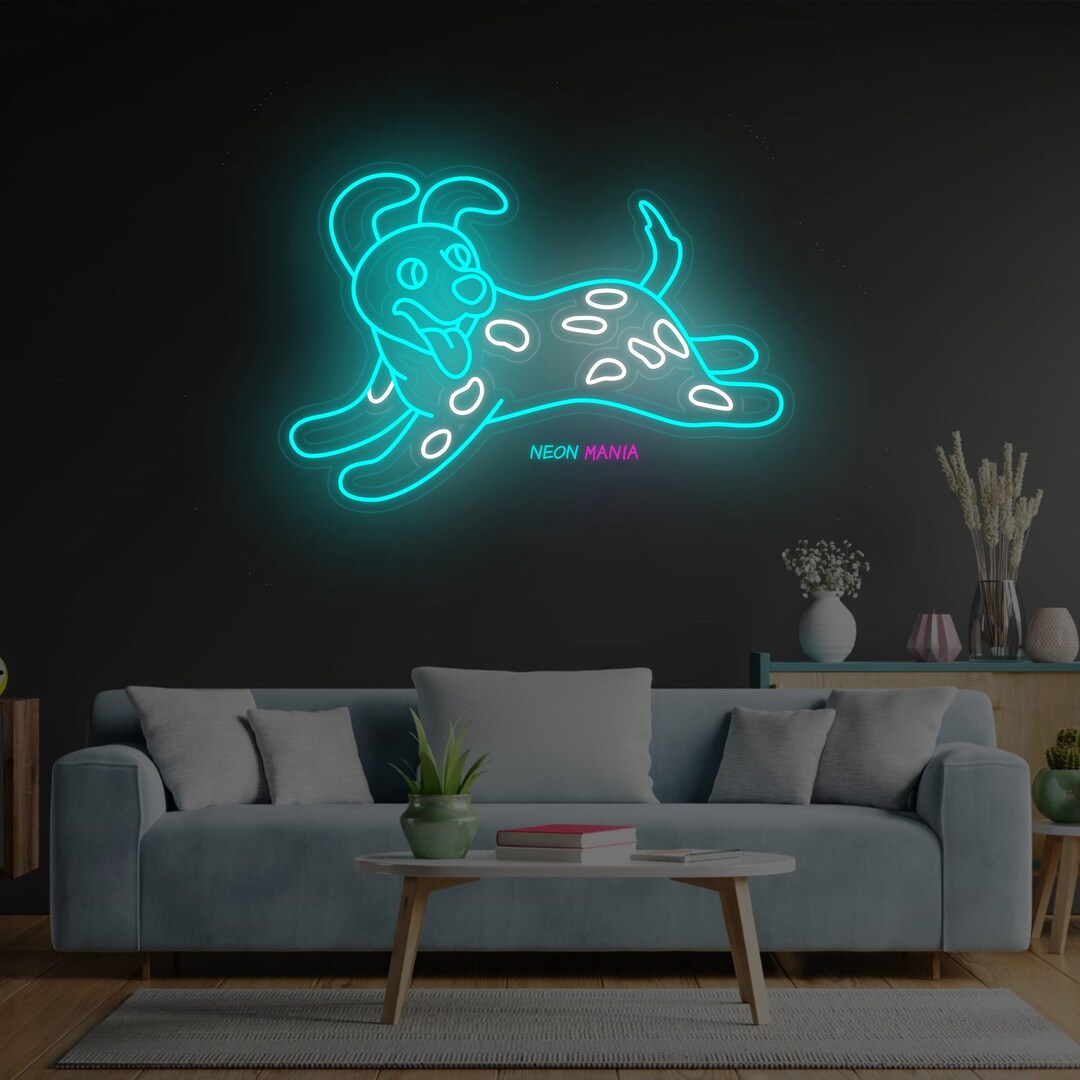 Dalmatian Neon Sign, Dog Led Sign, Pet Shop Decor Led Light, Custom ...
