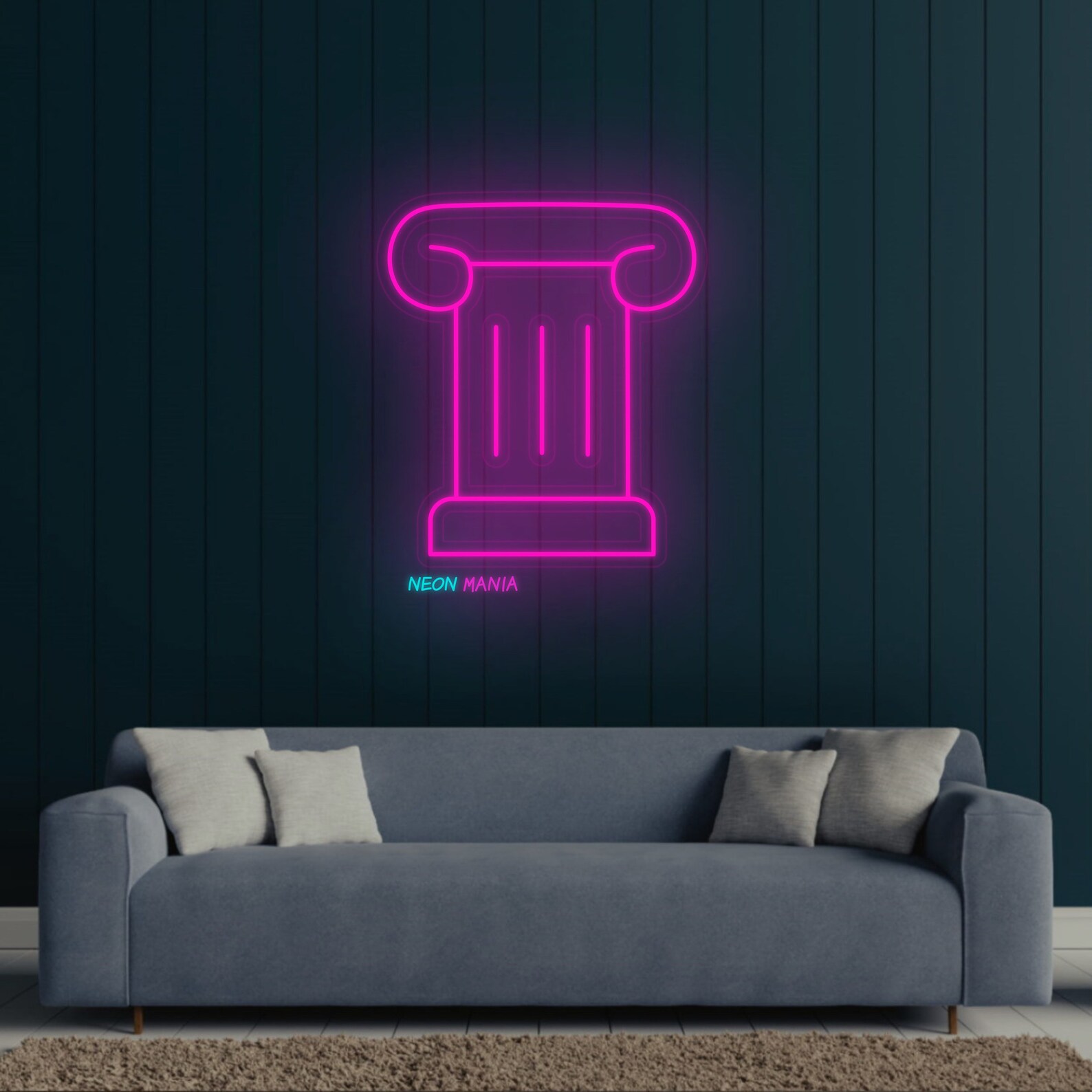 Column Neon Sign, Greek Style Column Led, Neon Pillar Decor, Neon Sign ...