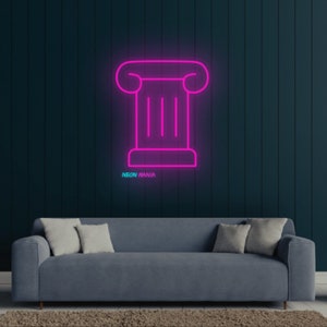 Column Neon Sign, Greek Style Column Led, Neon Pillar Decor, Neon Sign ...