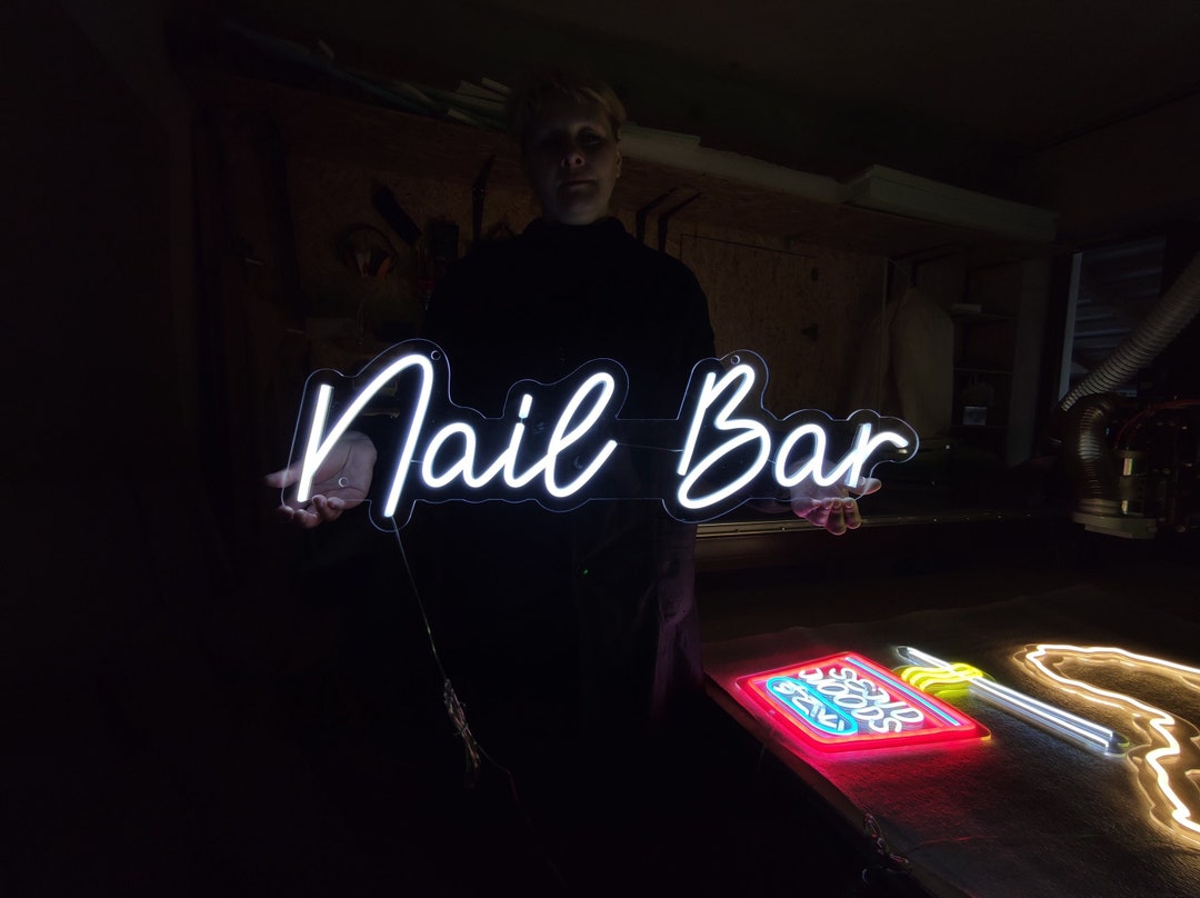 Nail Bar Neon Sign, Nail Salon Led Neon, Beauty Salon Led Lights, Nail ...