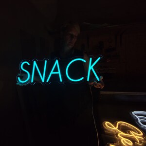 Snack Neon Sign, Snack Bar Neon Light, Food Led Light, Custom Fast Food ...