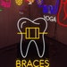 Tooth With a Brace Neon Sign, Teeth Braces Led Neon, Dental Braces Led ...