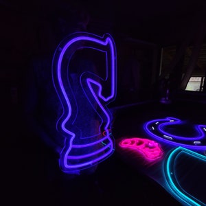 Chess Knight Neon Sign, Chess Club Led Light Sign, Custom Chess Pieces ...
