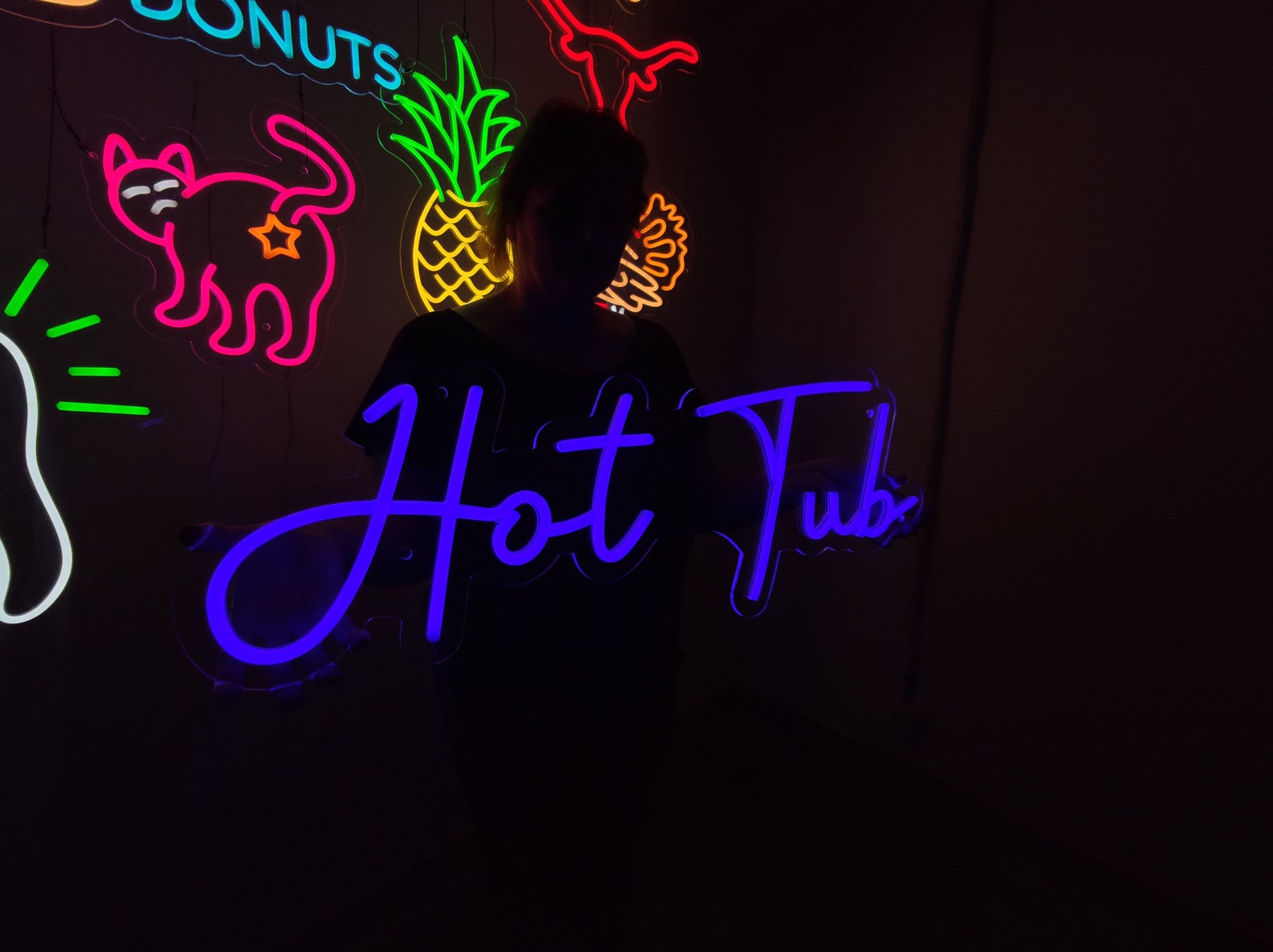 Hot Tub Neon Sign, Hot Tub Led Light, Custom Neon Light Sign, Garden ...