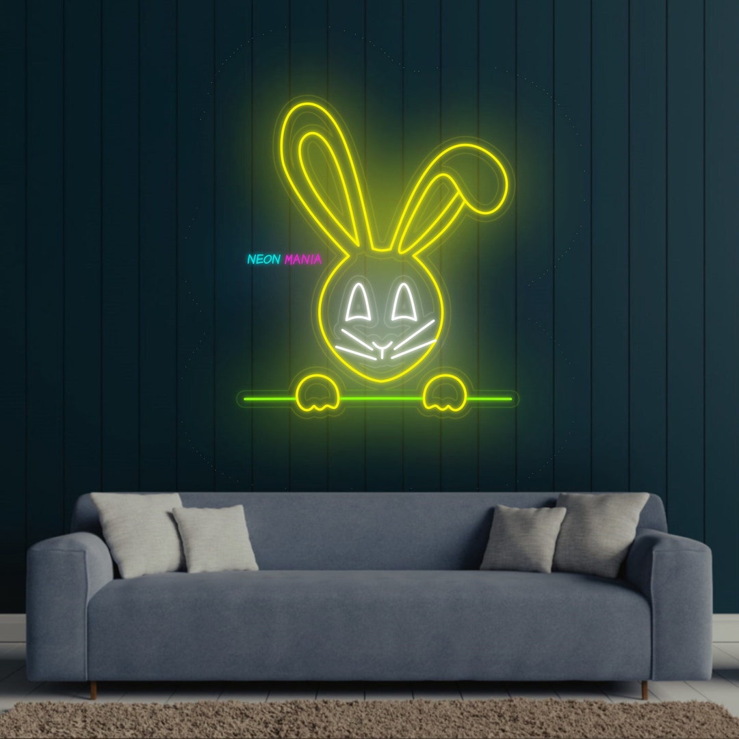 Bunny Neon Sign Rabbit Neon Light Easter Bunny Led Light - Etsy