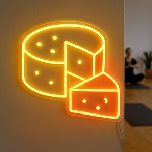 Camembert Cheese Neon Sign: Light up Your Cheese Shop. Cheese Light ...