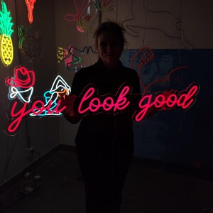 You Look Good Neon Sign: Light up Your Beauty Salon. Beauty Room Led ...