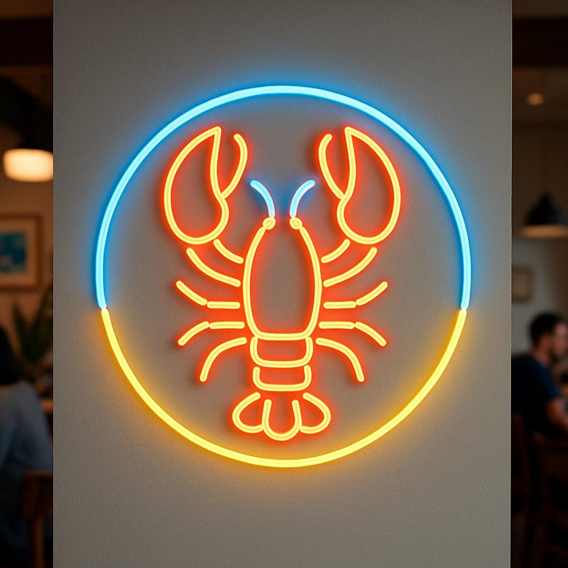 Lobster Neon Sign. Restaurant Light. Seafood Led Sign. Gift Idea for ...