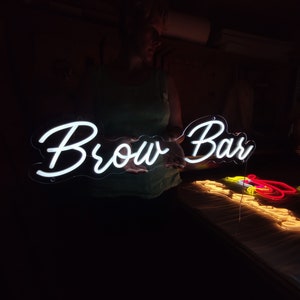 Brow Bar Neon Sign, Brow Salon Led Neon, Beauty Salon Led Lights, Brow ...