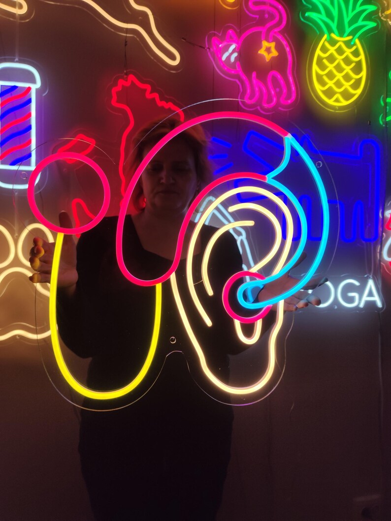 Cochlear Implant Neon Sign. Ear Led Neon Sign. Hearing Clinic Decor ...
