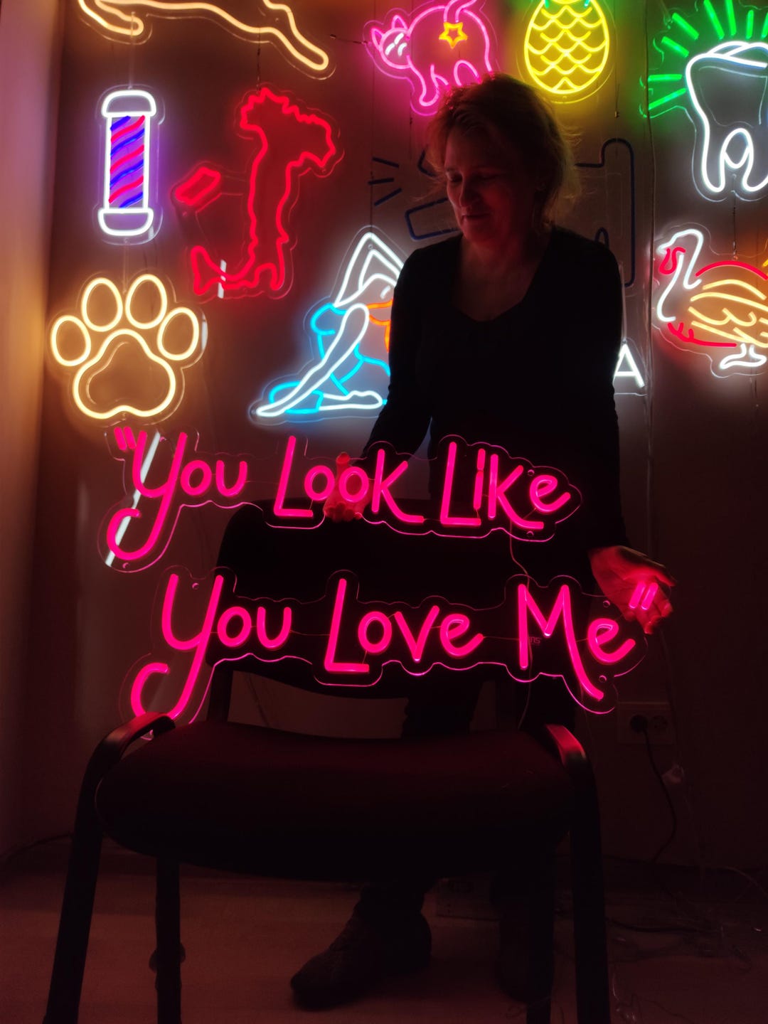 You Look Like You Love Me Neon Sign. Custom Words Led Sign. Inscription ...