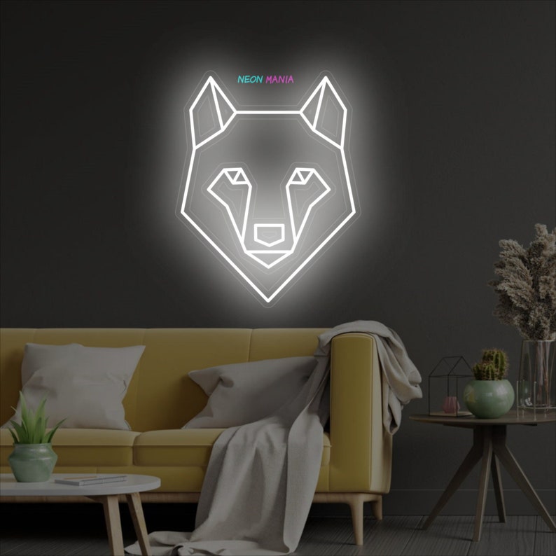 Wolf Neon Sign Wolf Head Lights Wild Animal Led Sign - Etsy