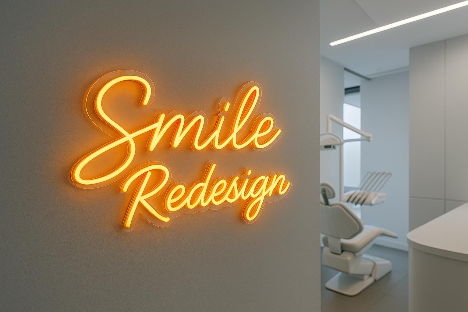 Dentistry Neon Sign. Smile Redesign LED Sign. Smile Neon Decor. Dental ...