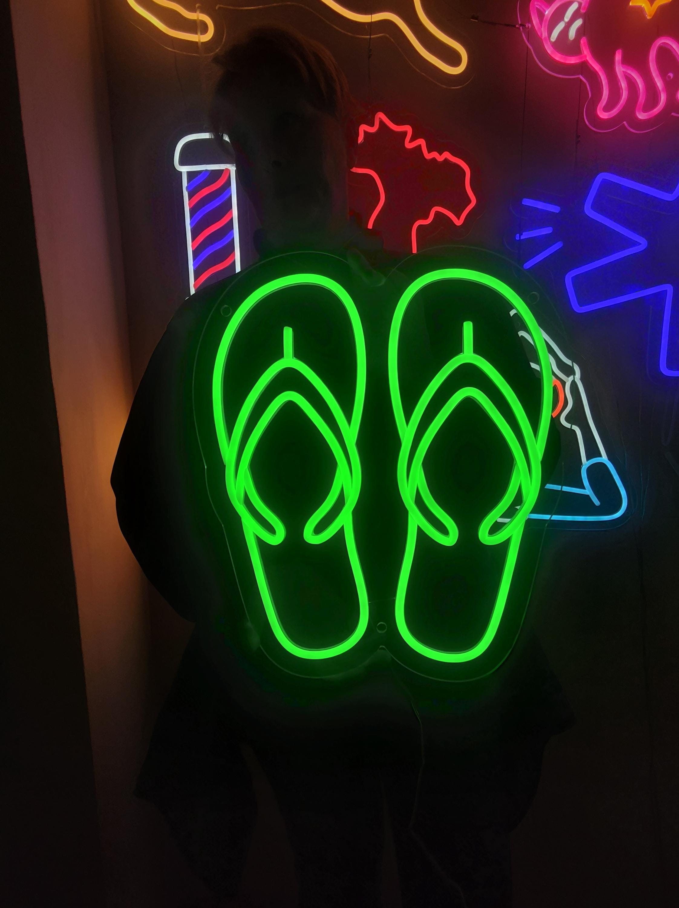 Flip-flop Neon Sign: Light up Your Shoe Store. Summer Shoe Led Light - Etsy