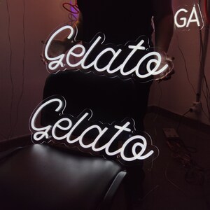 Gelato Neon Sign, Ice Cream Shop Led Neon, Italian Ice Cream Led Light ...