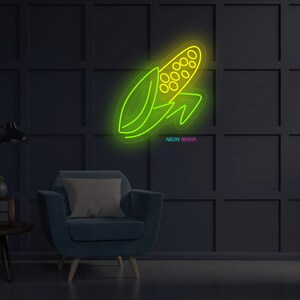 Corn Neon Sign, Vegetables Neon Light, Plant Corn Led Light, Custom ...