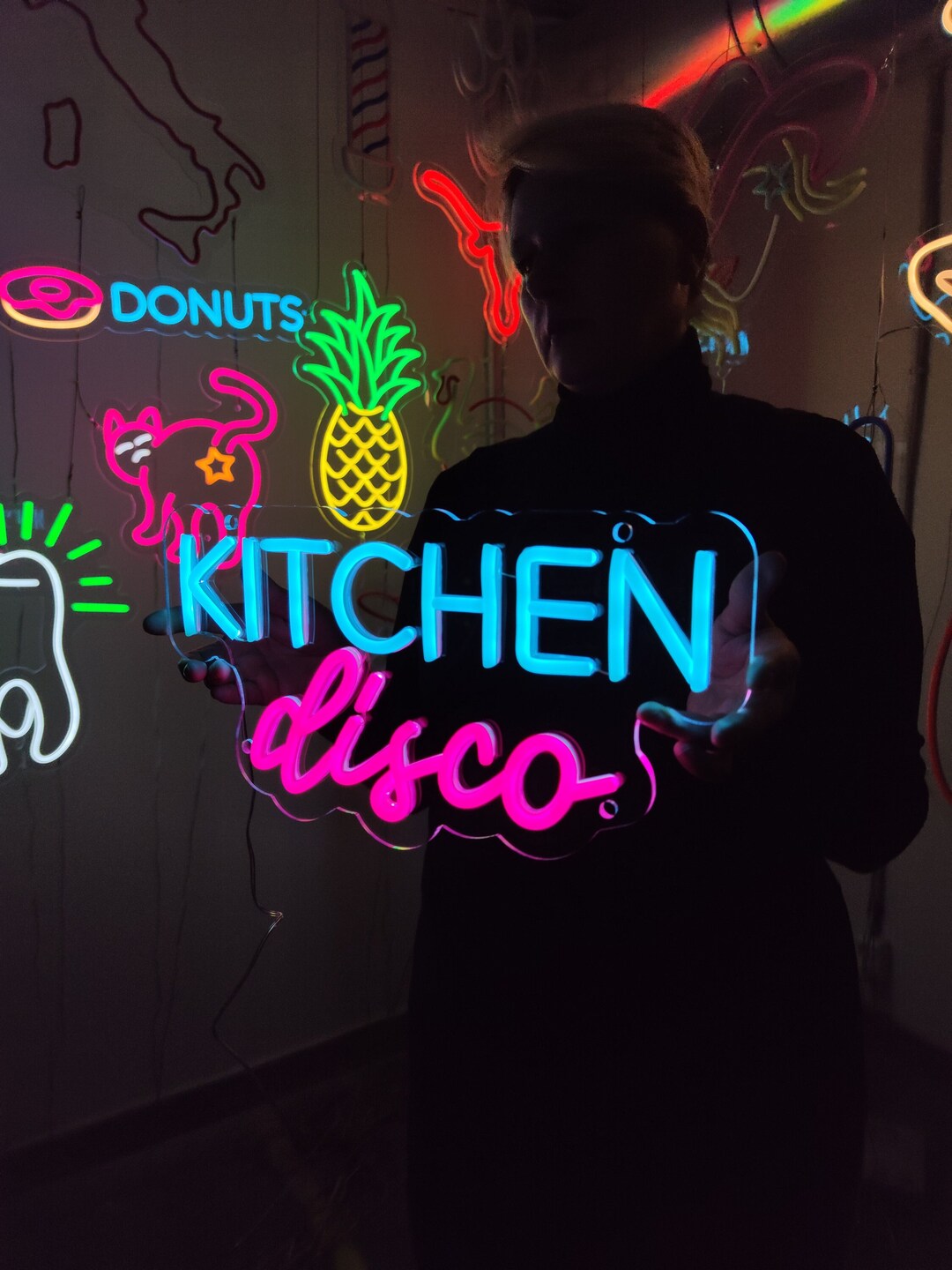 Kitchen Disco Neon Sign, Kitchen Led Decor, Bar Wall Decor,kitchen ...