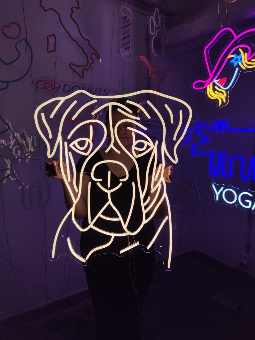 Boerboel Dog Neon Sign, Dog Led Sign, Mastiff Led Light, Custom Gift ...