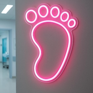 Neon Foot Sign. Feet, Foot Anatomy, Child's Foot Light Sign ...