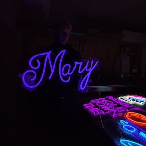 Mary Name Neon Sign, Mary Led Neon Sign, Custom Name Neon Sign, Kids ...