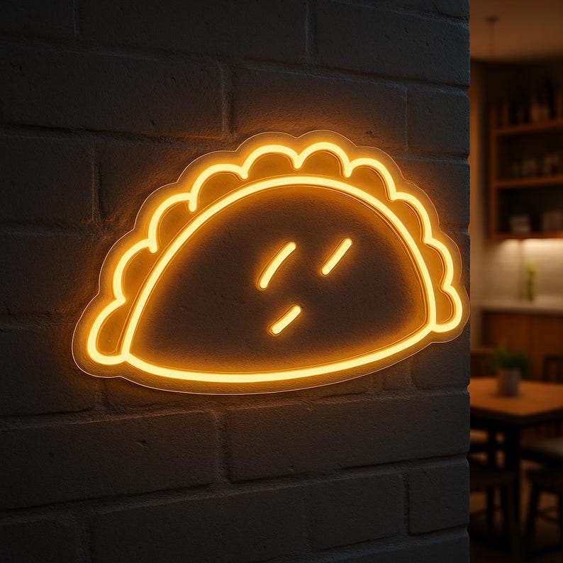 Empanadas Neon Sign. Dumplings Neon Light. Argentine Cuisine Led Light ...
