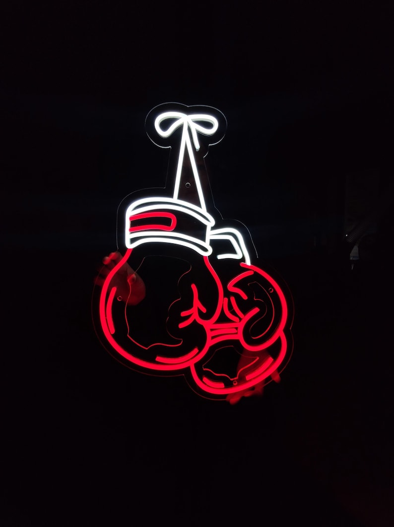 Boxing Gloves Neon Sign Mitt Led Sign Mitten Led Light - Etsy