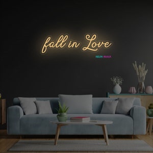 Fall in Love Led Neon Sign Fall in Love Neon Sign Wedding - Etsy