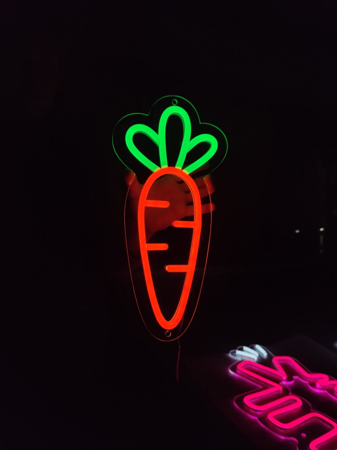 Carrot Neon Sign, Vegetable Neon Light for Kitchen Decor, Custom Carrot ...