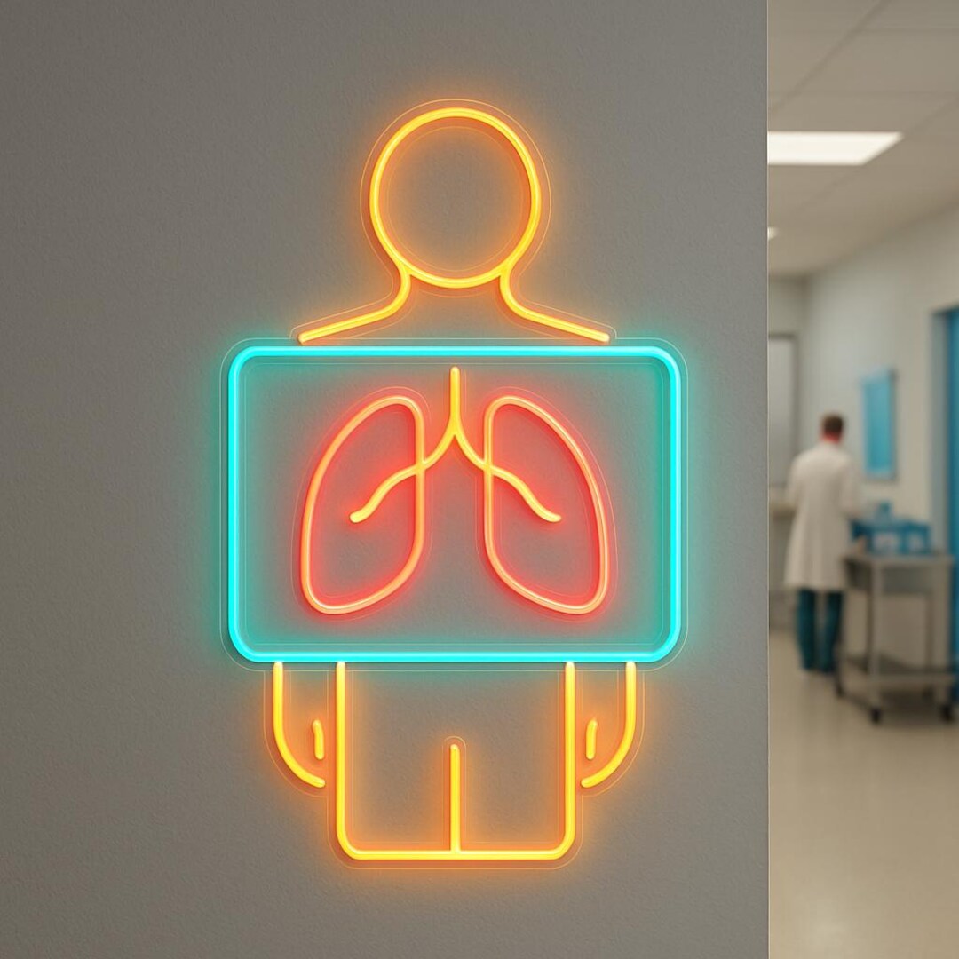 X-ray of the Lungs Neon Sign, X-ray Led Neon Light, Lungs Light up Sign ...