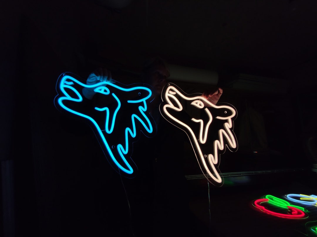 Wolf Neon Sign, Wolf Head Lights, Wild Animal Led Sign, Howling Wolf ...
