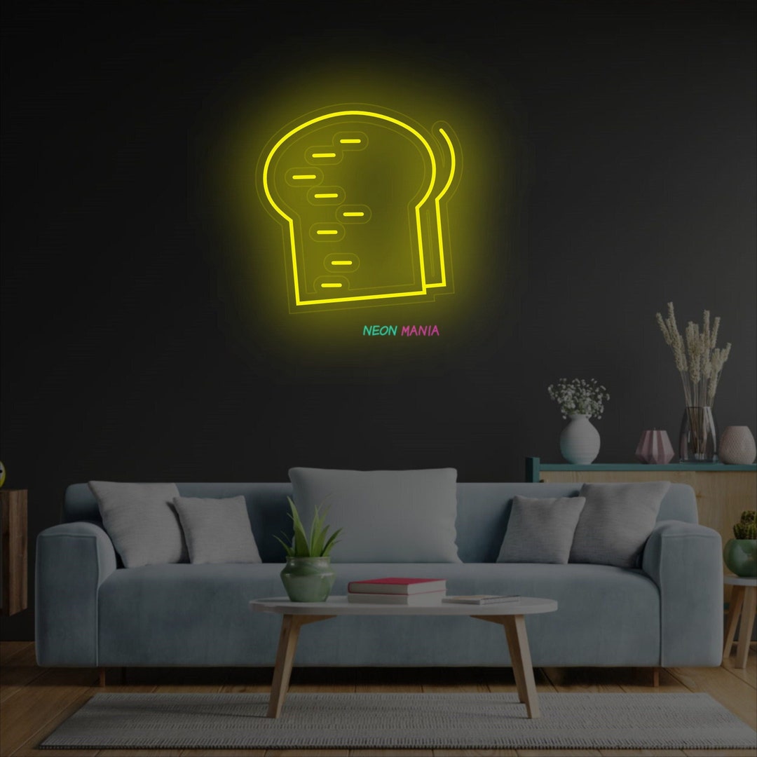 Toast Neon Sign, Bread Led Light, Piece of Bread Led Sign, Bakery Neon ...