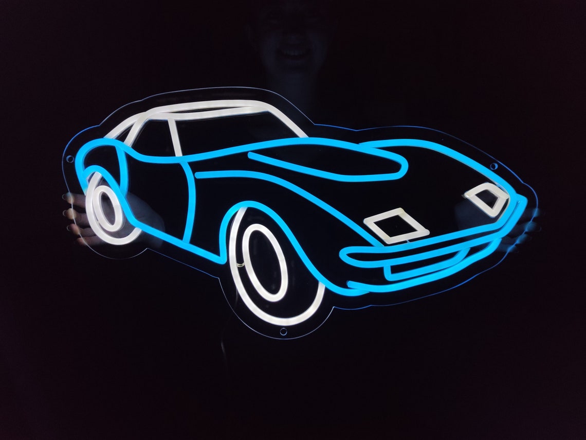 Car Neon Sign Retro Car Led Light Sign Custom Vintage Neon - Etsy