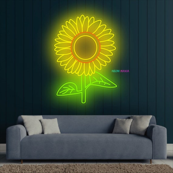 Sunflower Neon Sign Plant Neon Light Flower Led Light - Etsy