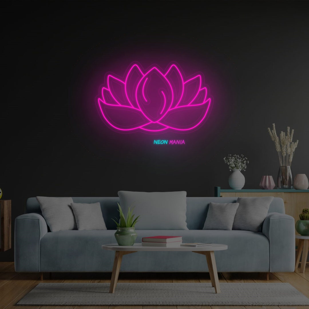 Lotus Neon Sign, Namaste Neon Light, Yoga Led Light, Meditation Room ...