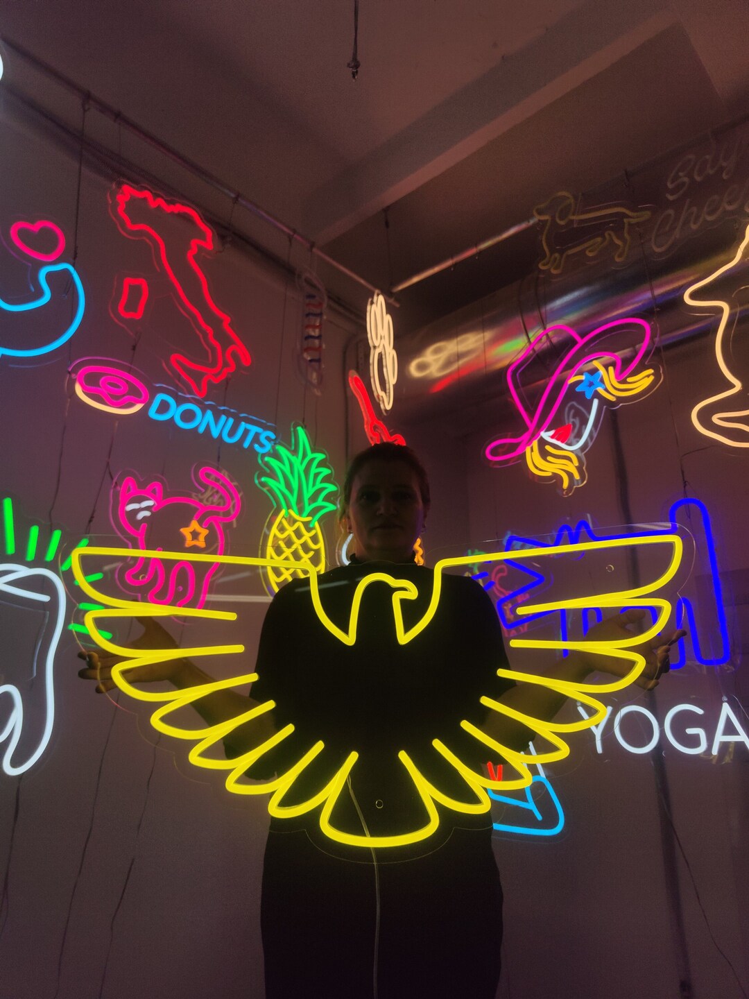 Eagle Neon Sign, Bird Neon Light, Eagle Led Light, Custom Flying Bird ...