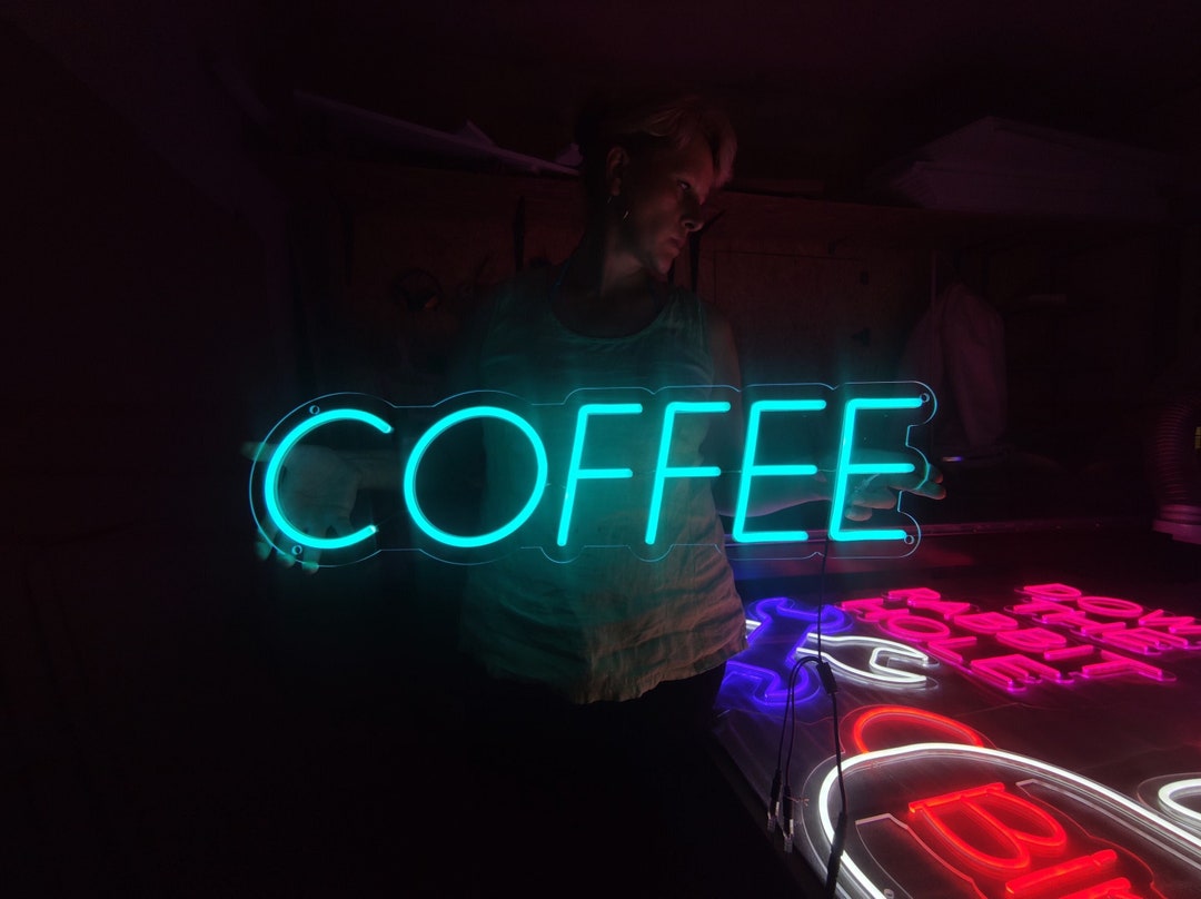 Coffee Neon Sign, Coffee Led Light Sign, Custom Cafe Decor Neon Light ...