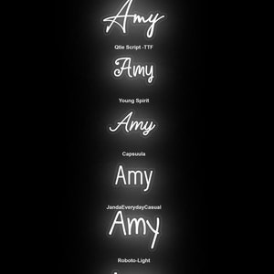 Amy Name Neon Sign, Amy Led Neon Sign, Custom Name Neon Sign, Kids Name ...
