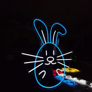 Bunny Neon Sign, Rabbit Neon Light, Easter Bunny Led Light, Custom ...